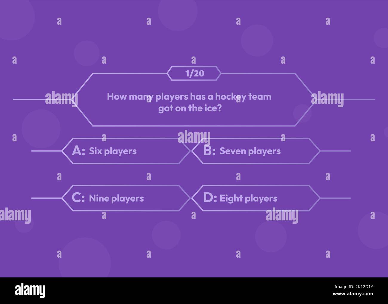 Quiz test lottery millionaire menu template. Quiz game frame. Window ...