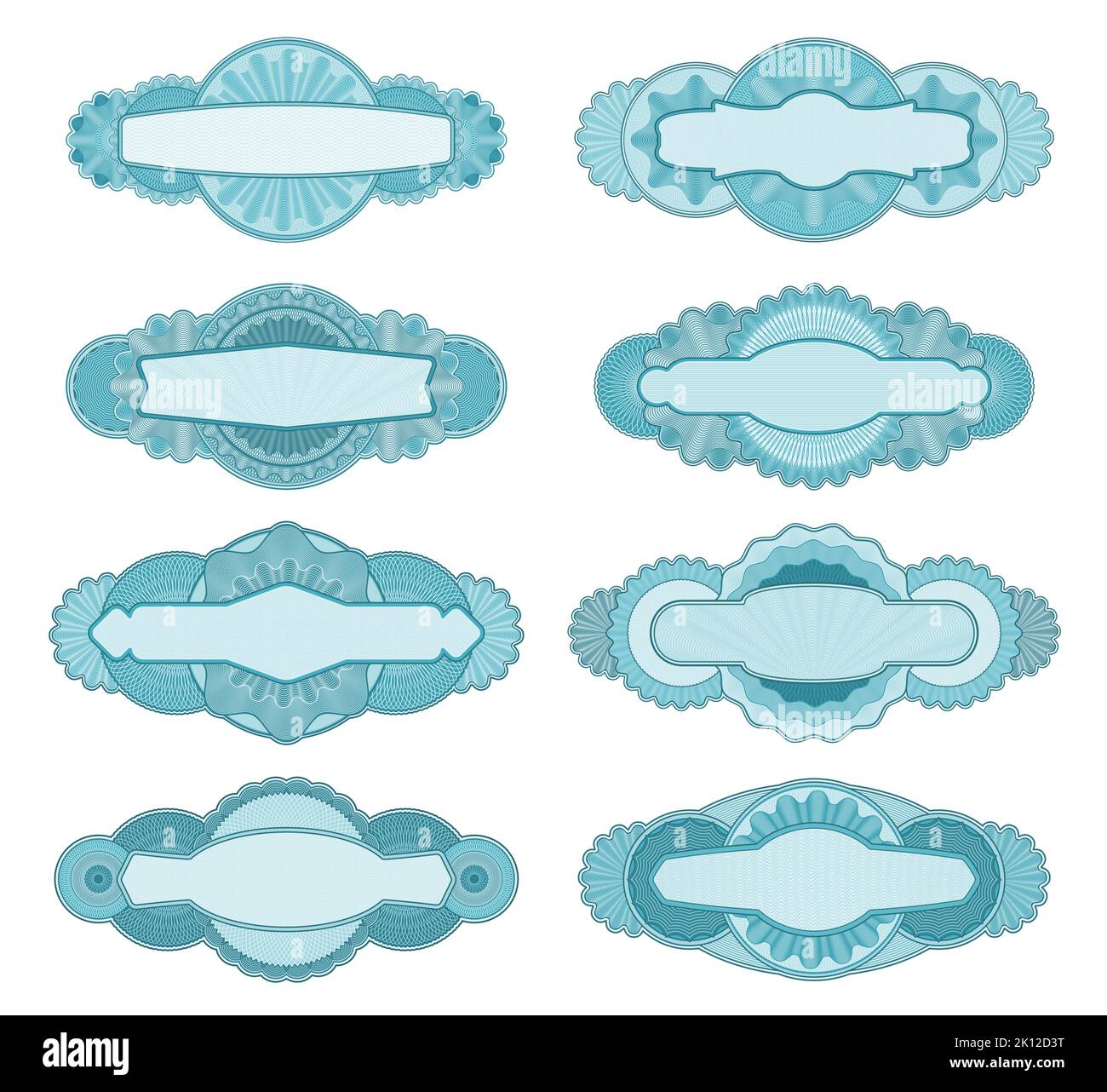 Certificate, voucher, diploma guilloche rosette frames. Official ...