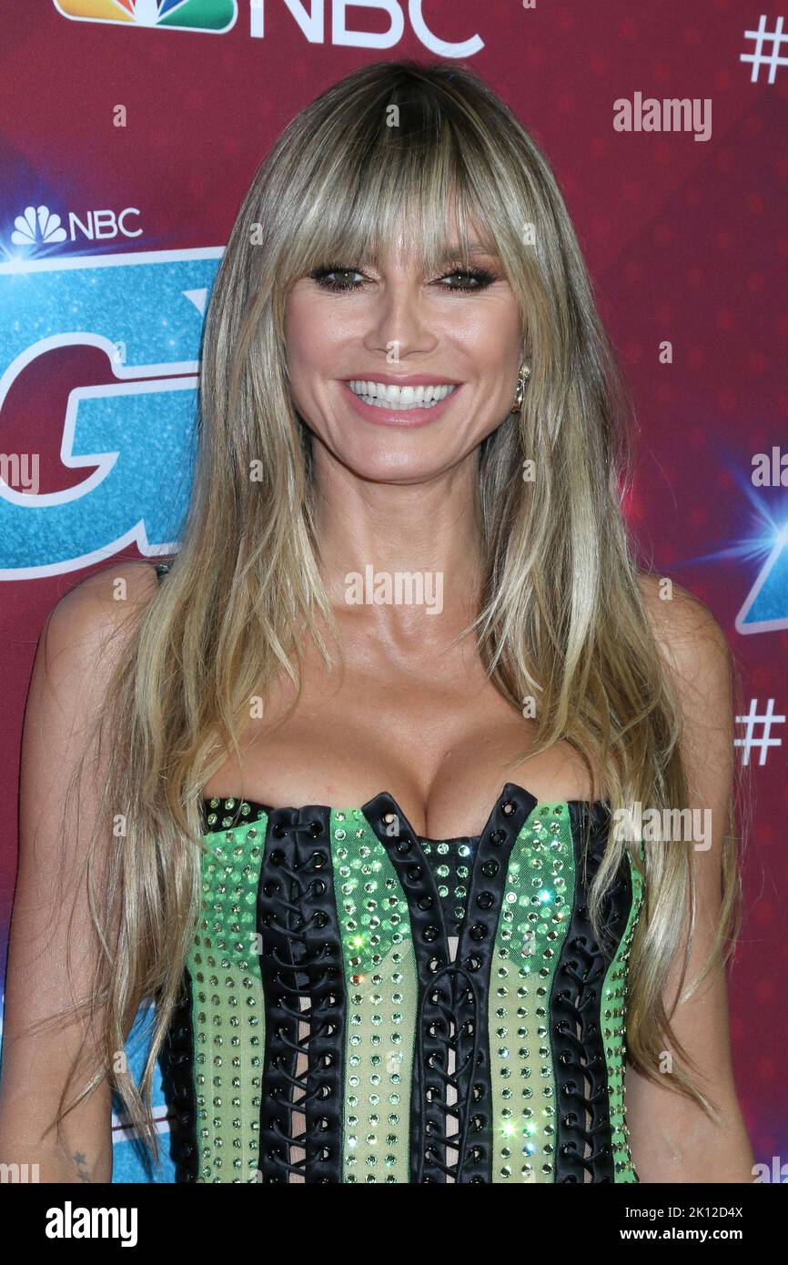 LOS ANGELES - SEP 14: Heidi Klum at the America's Got Talent Season 17 - Live Show Winner Red ...