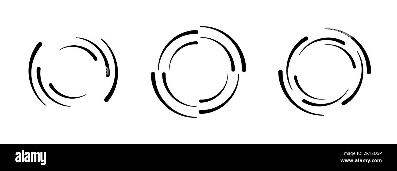 Circle speed lines for emblem, design and comic book. Abstract round ...