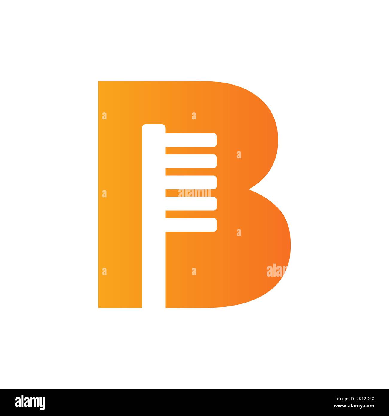 Letter B Dental Logo Concept with Tooth Brush Vector Template. Teeth ...