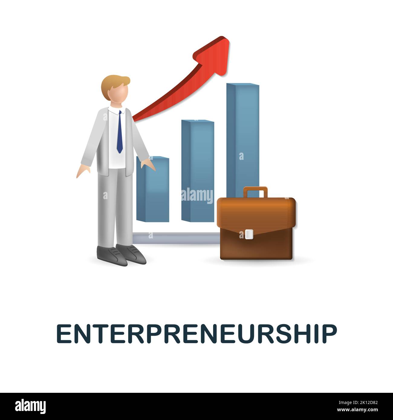 Enterpreneursship icon. 3d illustration from business plan collection ...