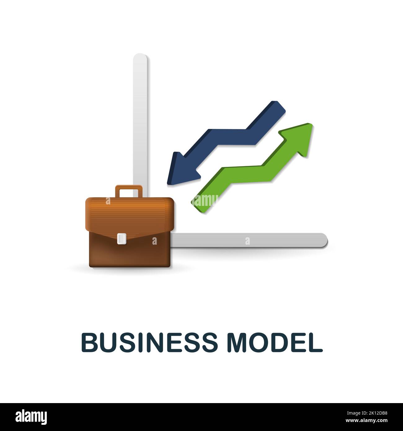 Business Model icon. 3d illustration from business plan collection ...
