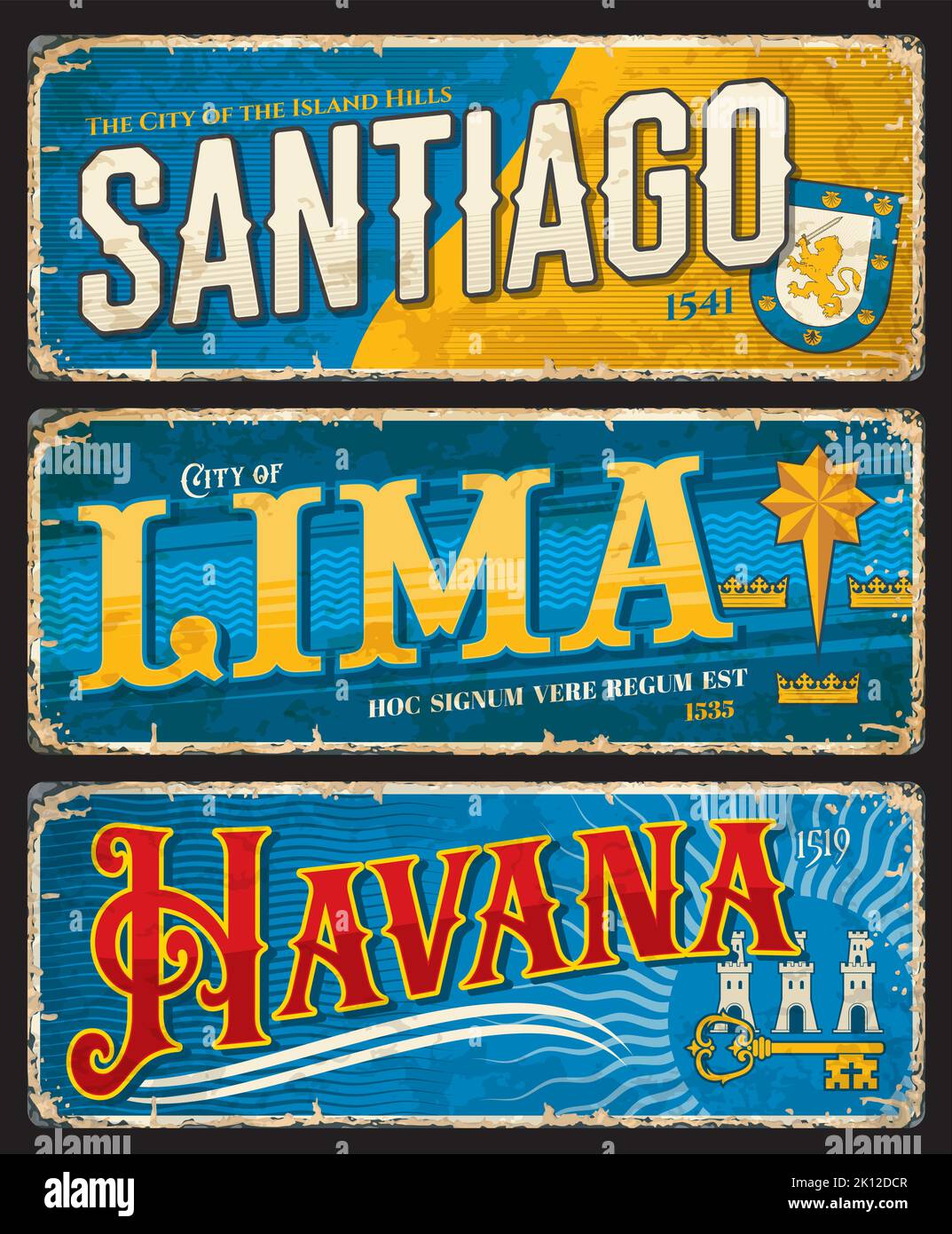 Cuba motto flag map hi-res stock photography and images - Alamy