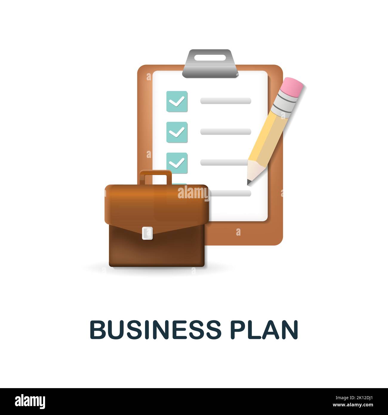 Business Plan icon. 3d illustration from business plan collection ...
