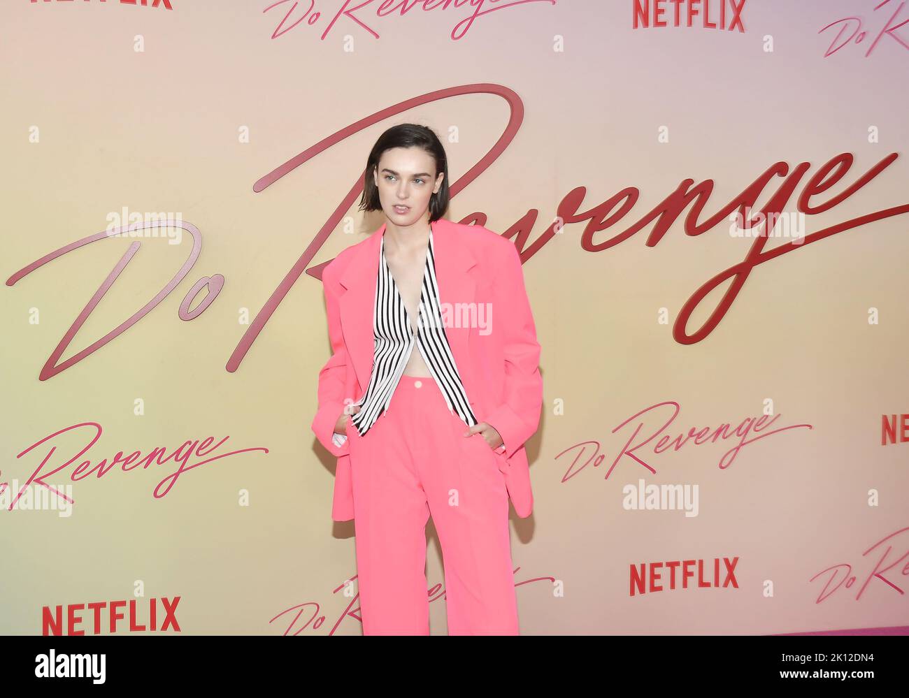 Ava Capri arrives at Netflix's DO REVENGE Premiere held at the TUDUM ...