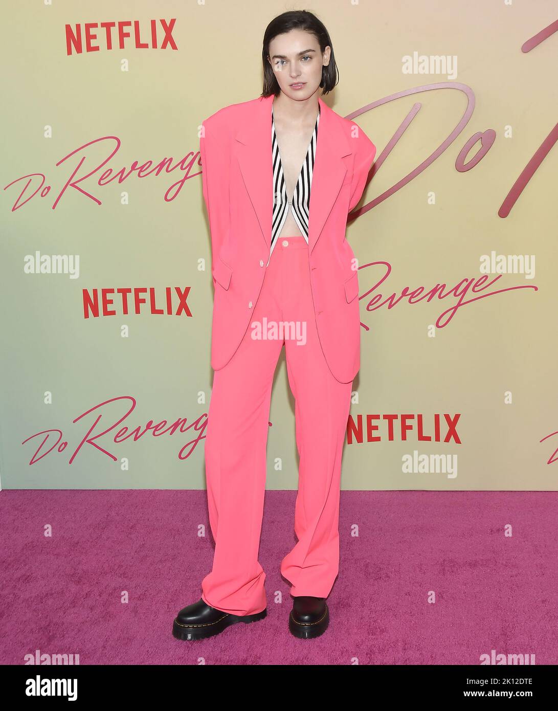 Ava Capri arrives at Netflix's DO REVENGE Premiere held at the TUDUM ...
