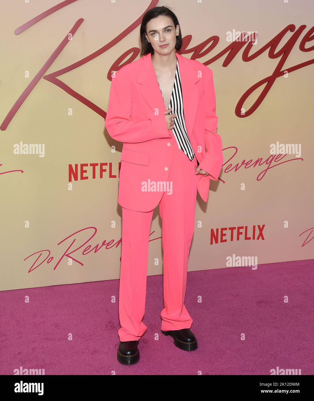 Ava Capri arrives at Netflix's DO REVENGE Premiere held at the TUDUM ...
