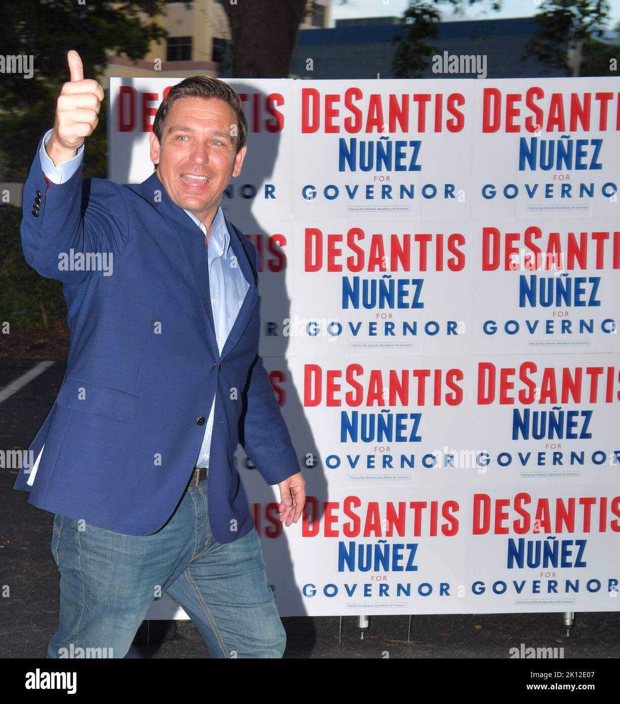 BOCA RATON, FL - NOVEMBER 04: Ron DeSantis, Rudy Giuliani and Attorney ...