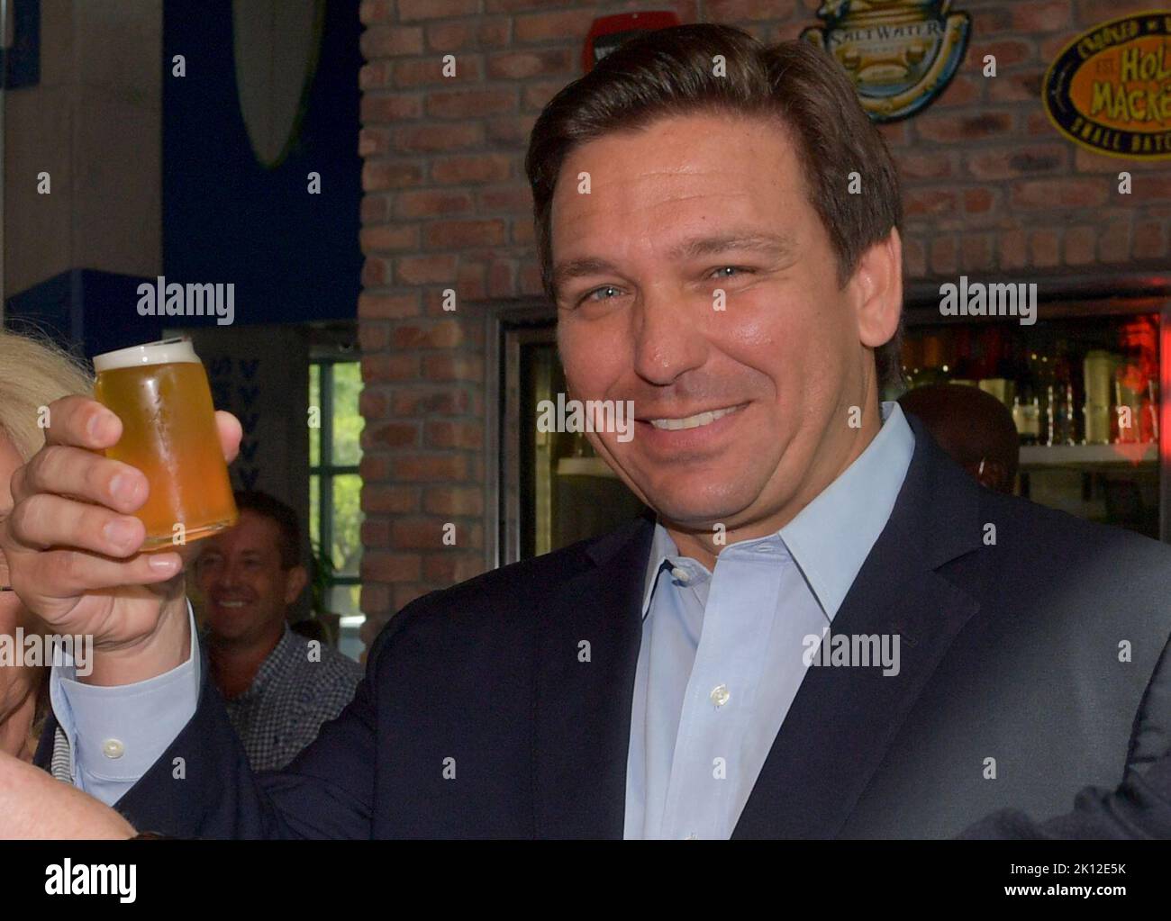 DELRAY BEACH, FL - APRIL 24: Florida Governor Ron DeSantis makes a ...