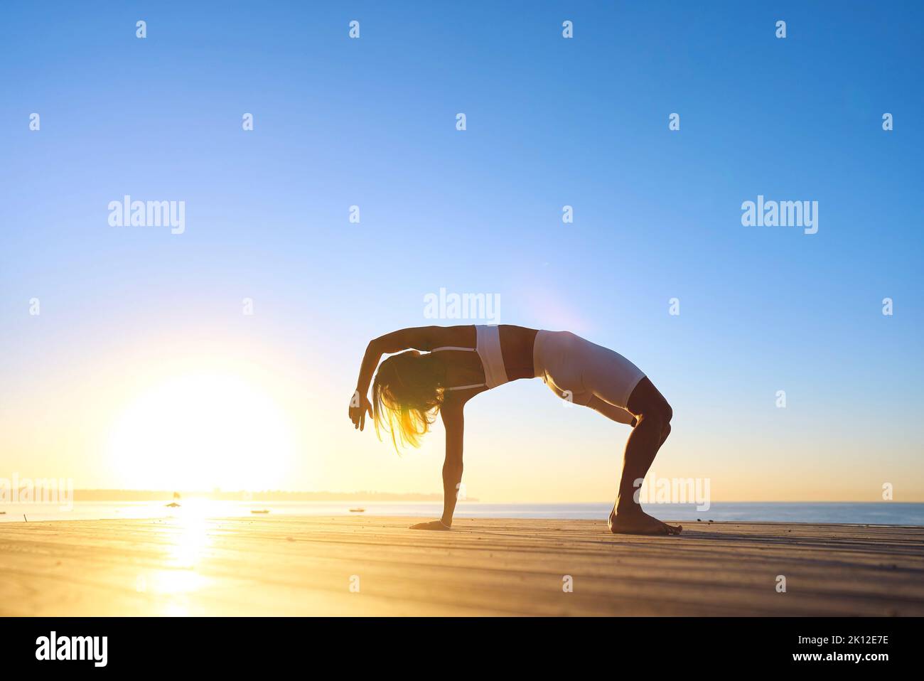 Woman crab position hi-res stock photography and images - Alamy