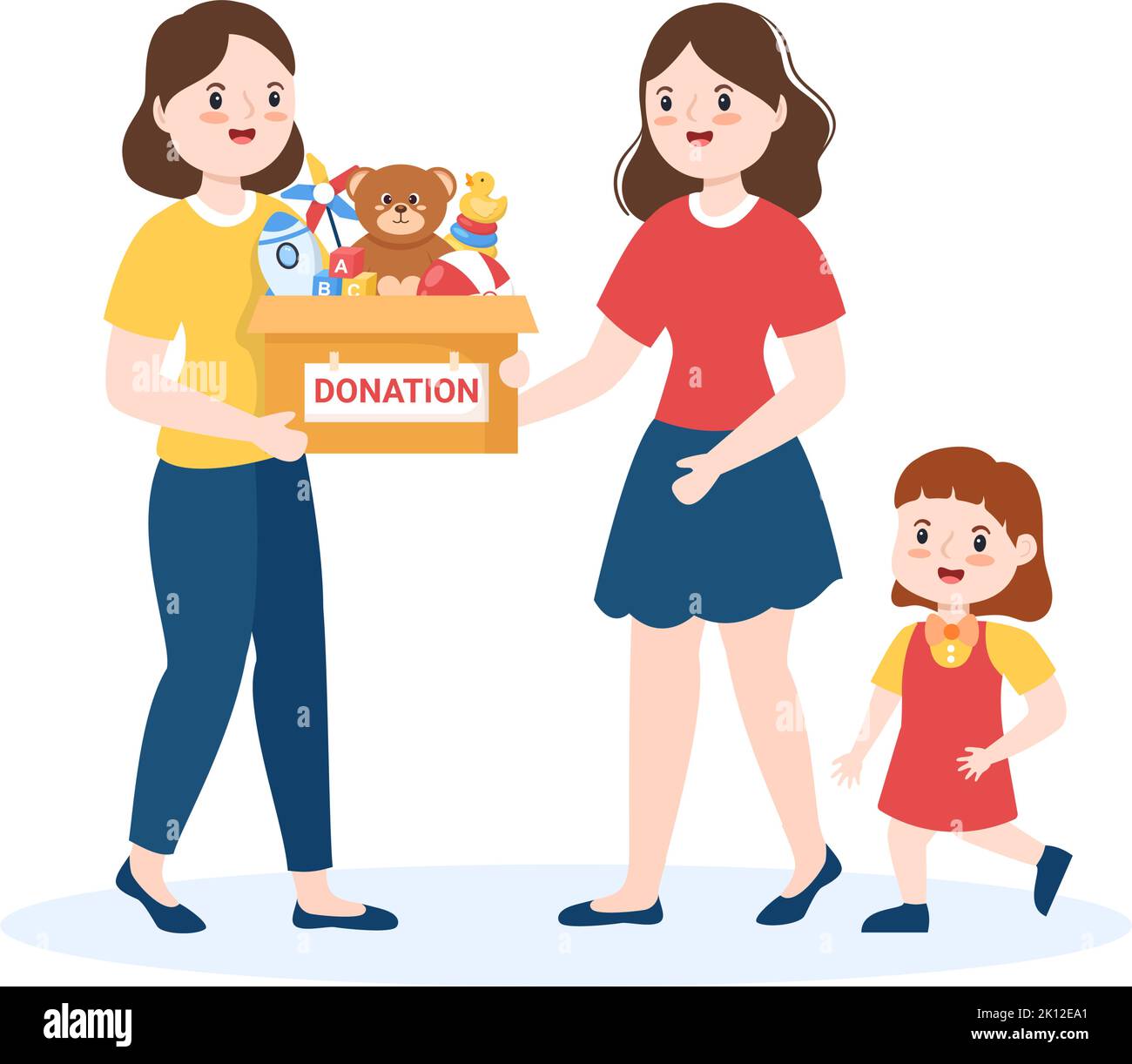 Cardboard Donation Box Containing Toys for Children, Social Care ...
