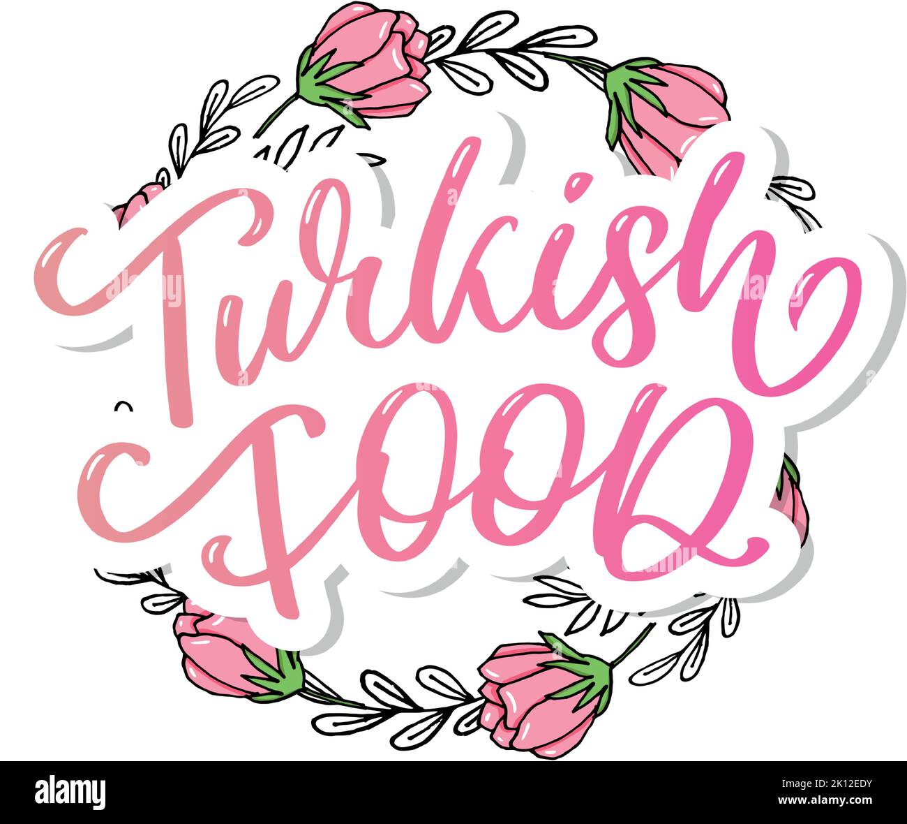 Turkish food letter. Design element. Traditional design. Vector ...