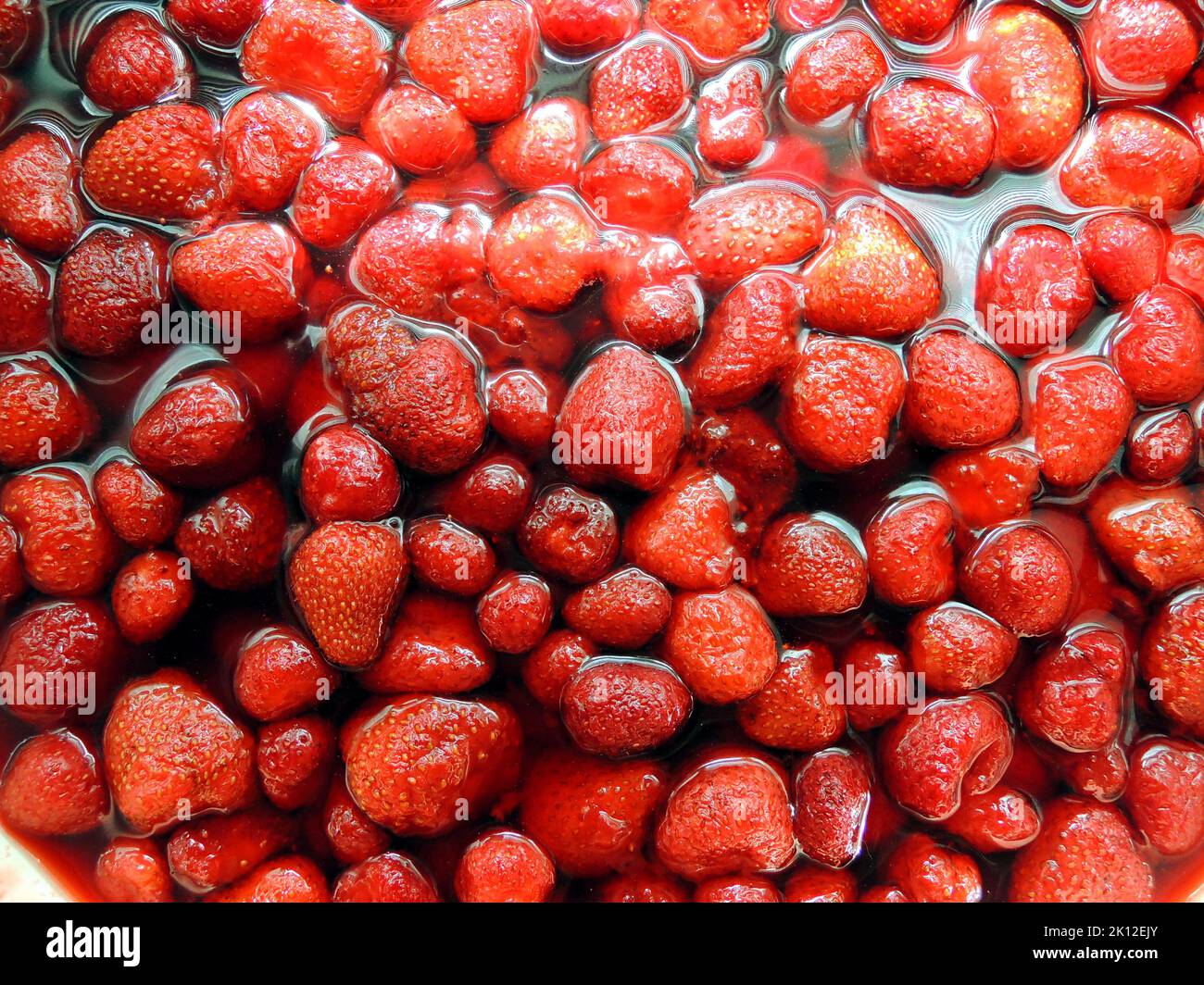 Boiled Strawberry In Copious Detailed Stock Photo Stock Photo - Alamy
