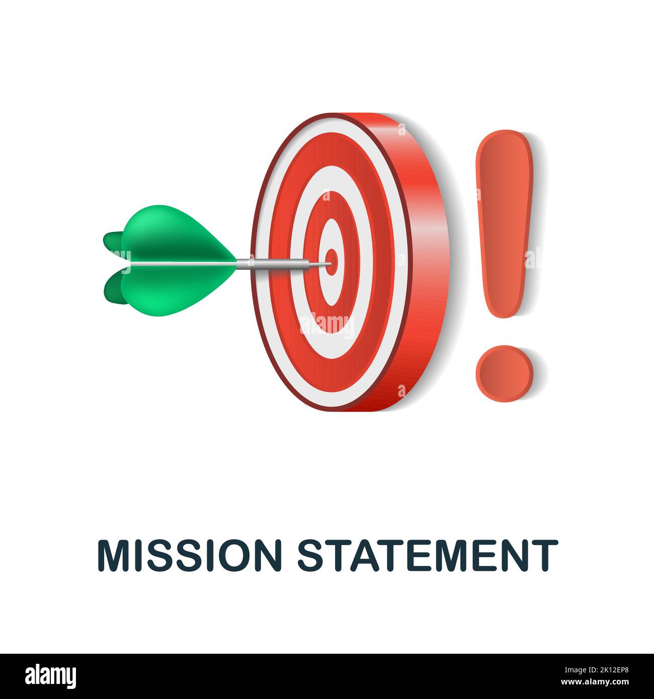 Mission Statement icon. 3d illustration from business plan collection ...
