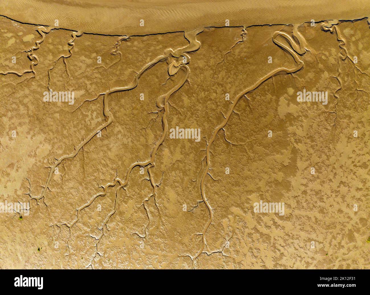 YANCHENG, CHINA - SEPTEMBER 12, 2022 - An aerial view of the "tidal ...