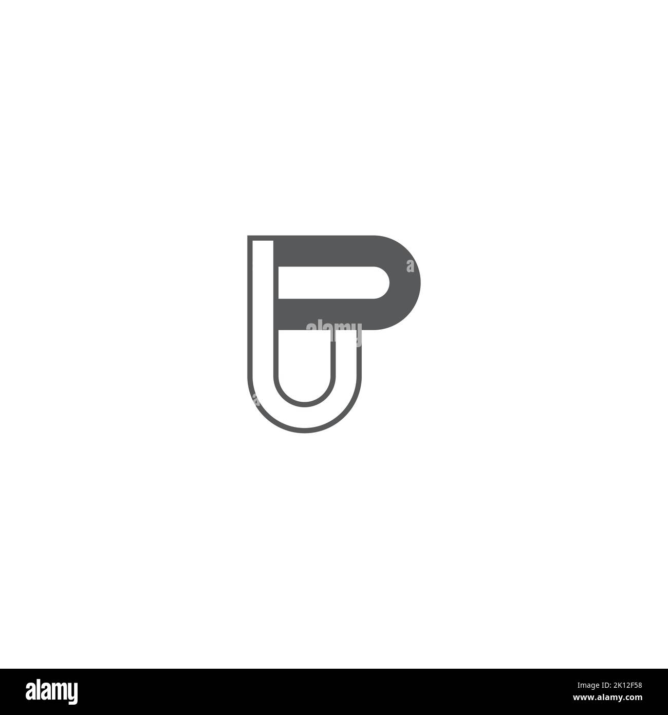 Up initials logo Black and White Stock Photos & Images - Alamy