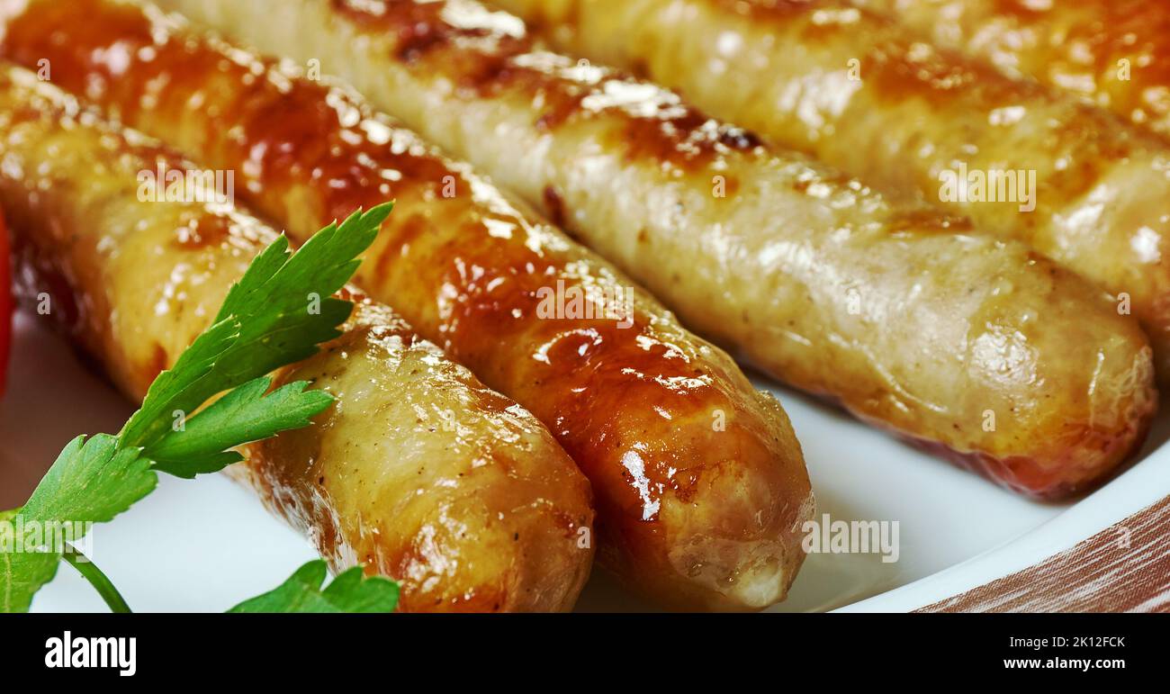 Wiener Wurstchen, parboiled sausage traditionally made of pork and beef Stock Photo - Alamy
