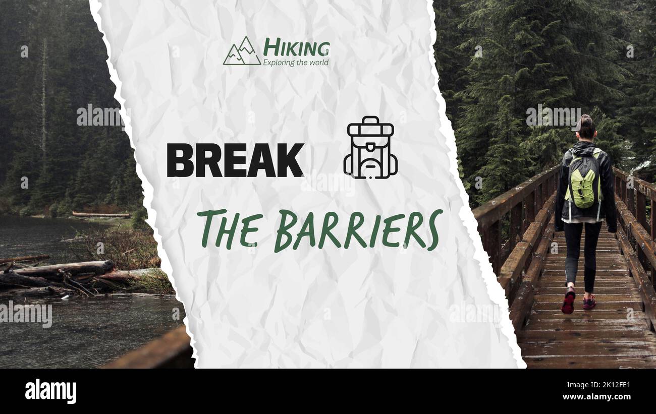 Hiking banner hi-res stock photography and images - Alamy