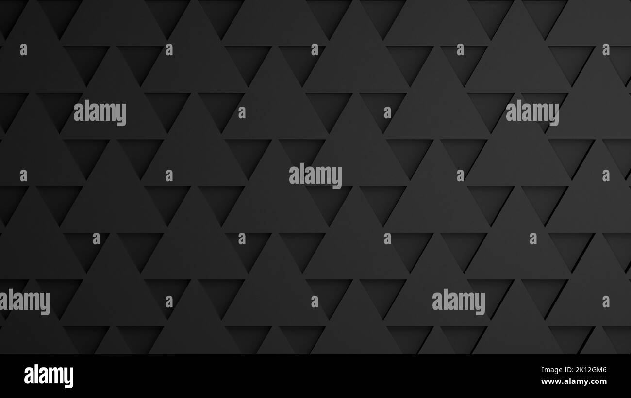 3d black abstract background. Dark geometric technology wallpaper ...