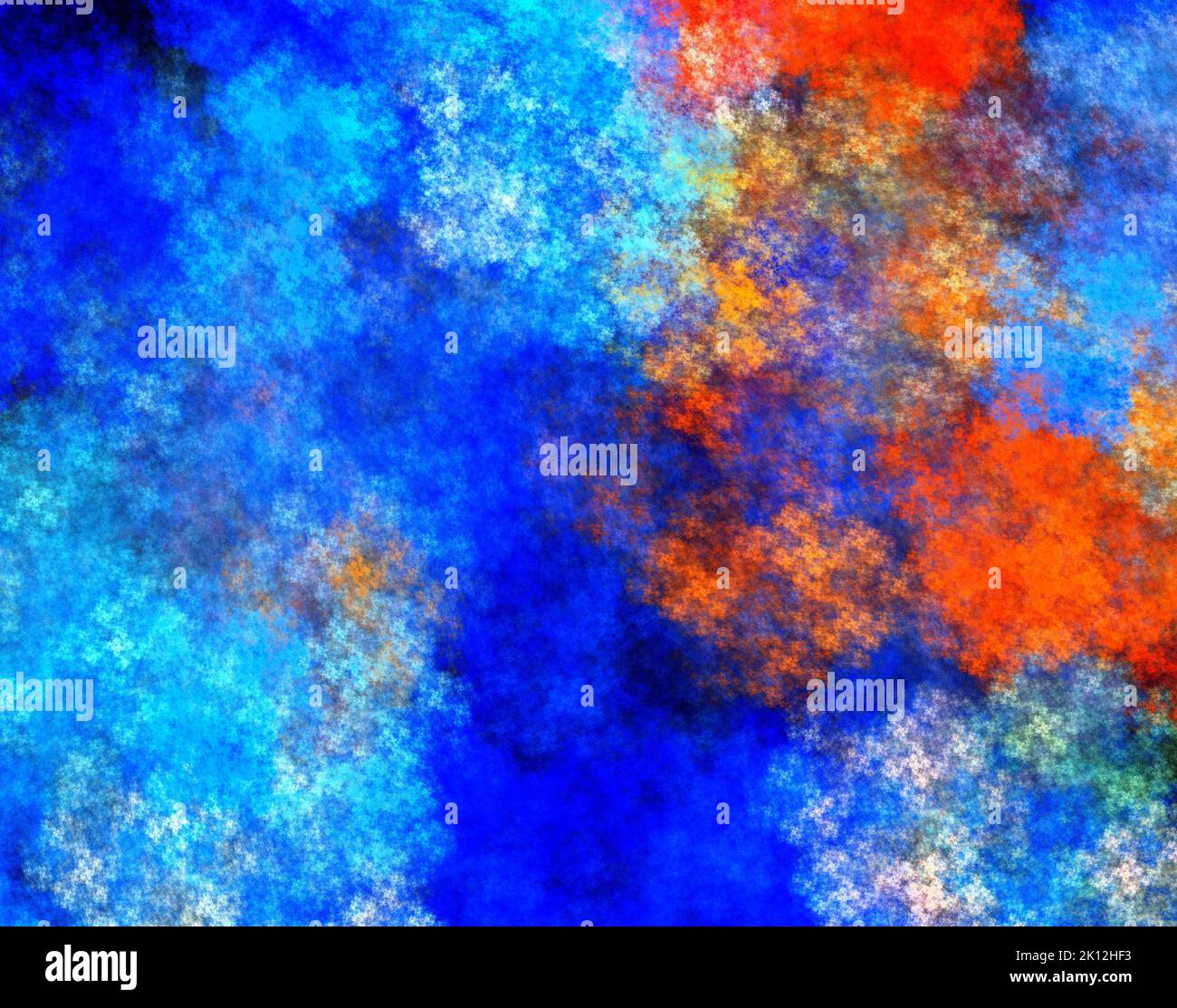 Texture fractal graphic background. Red and blue shades of color Stock ...