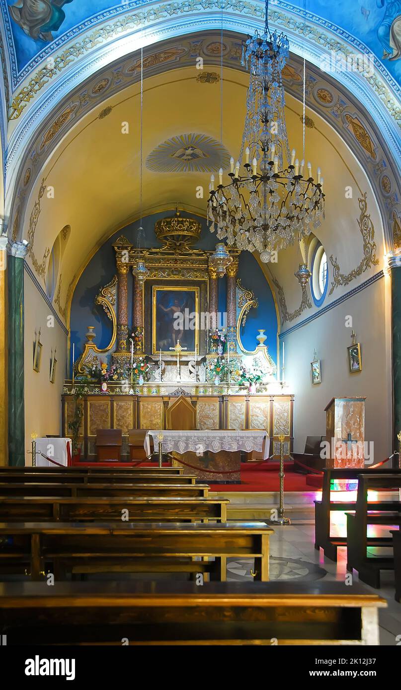 The St. John the Baptist Cathedral, the Roman Catholic church in Fira ...