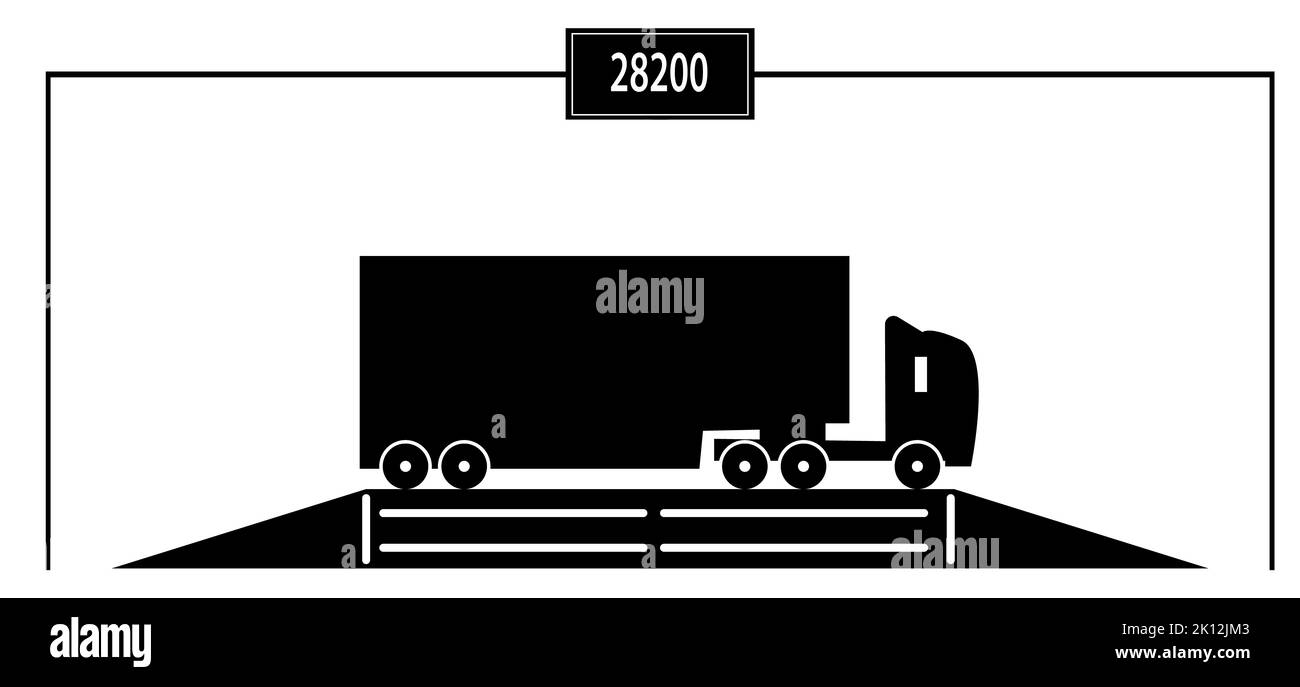 vehicle scale icon on white background. vehicle weighting scale sign ...