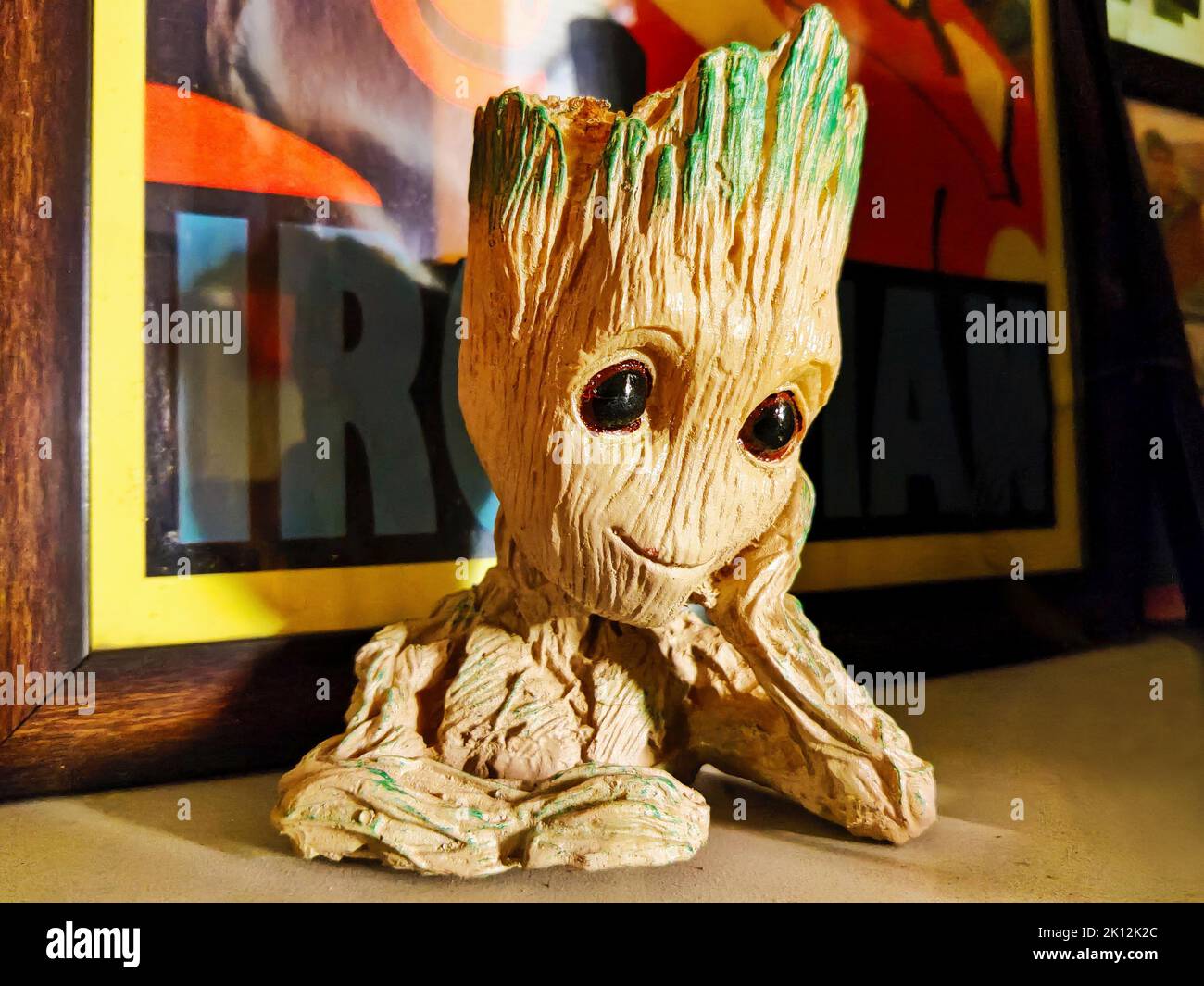 PVC Groot Action Figure Marvel Infinity war Tree Man Stock Photo - Alamy
