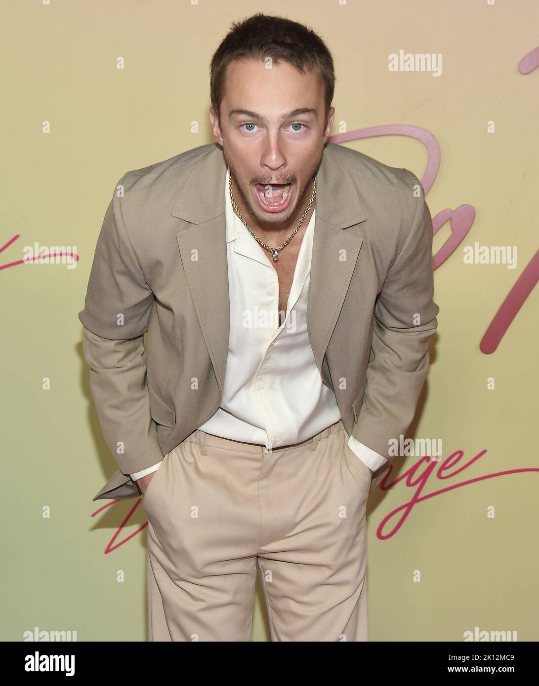 Drew Starkey arrives at Netflix's DO REVENGE Premiere held at the TUDUM ...