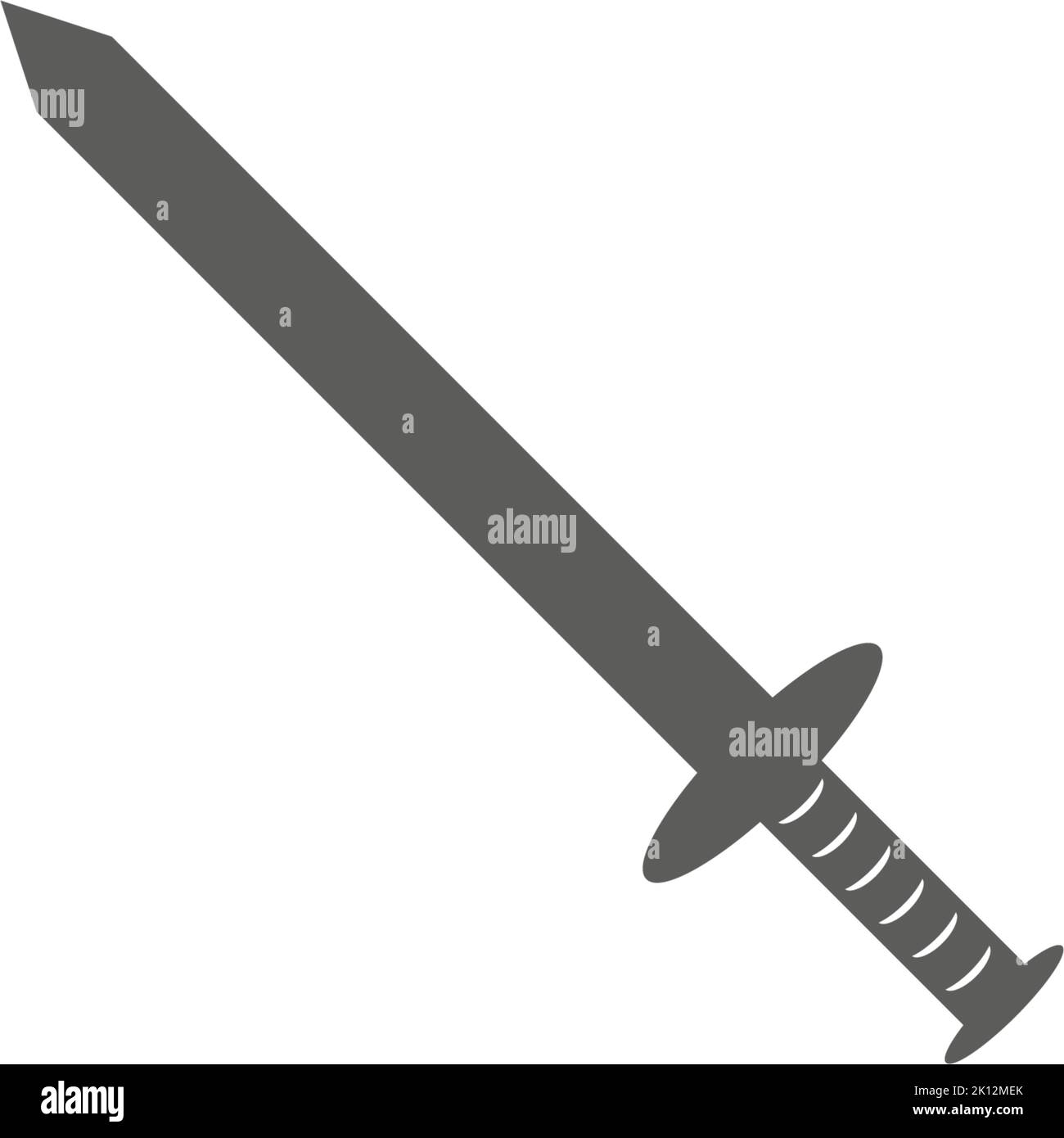 Sword icon logo design template Black and White Stock Photos & Images ...