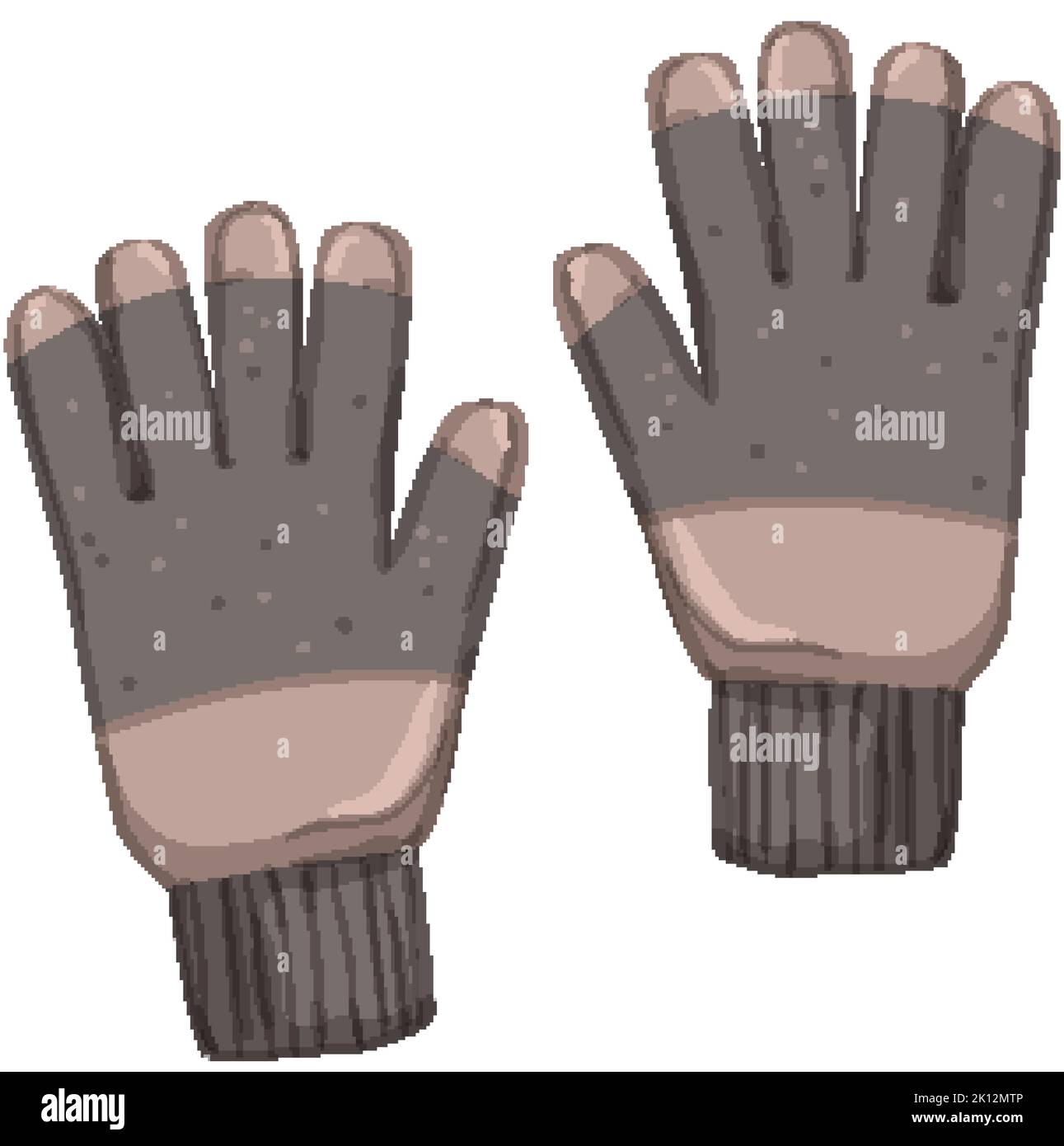 snow mittens gloves winter cartoon vector illustration Stock Vector ...