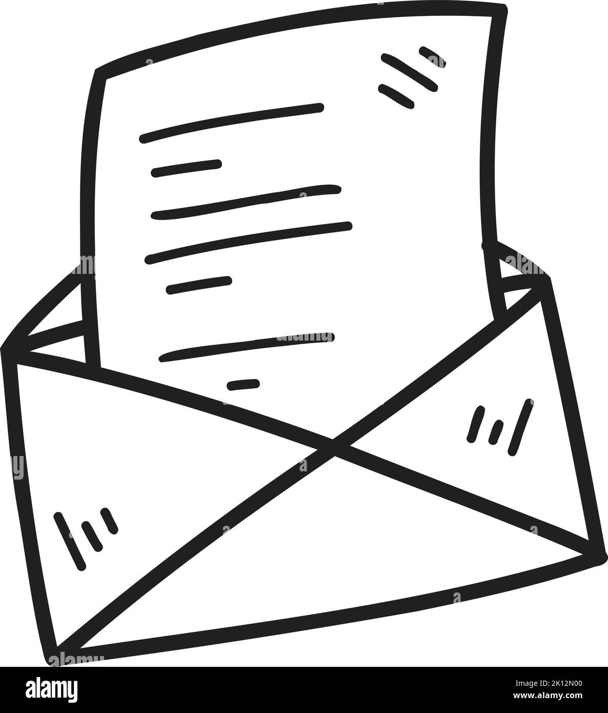 Hand Drawn envelope illustration isolated on background Stock Vector ...
