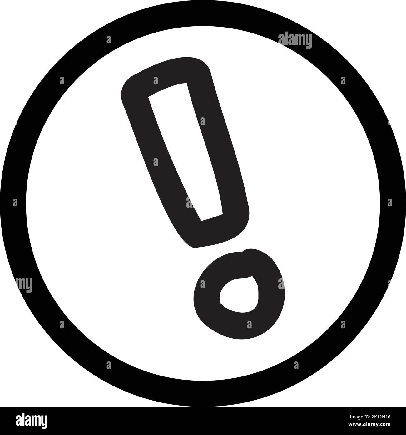 Hand Drawn Exclamation mark and speech box illustration isolated on ...