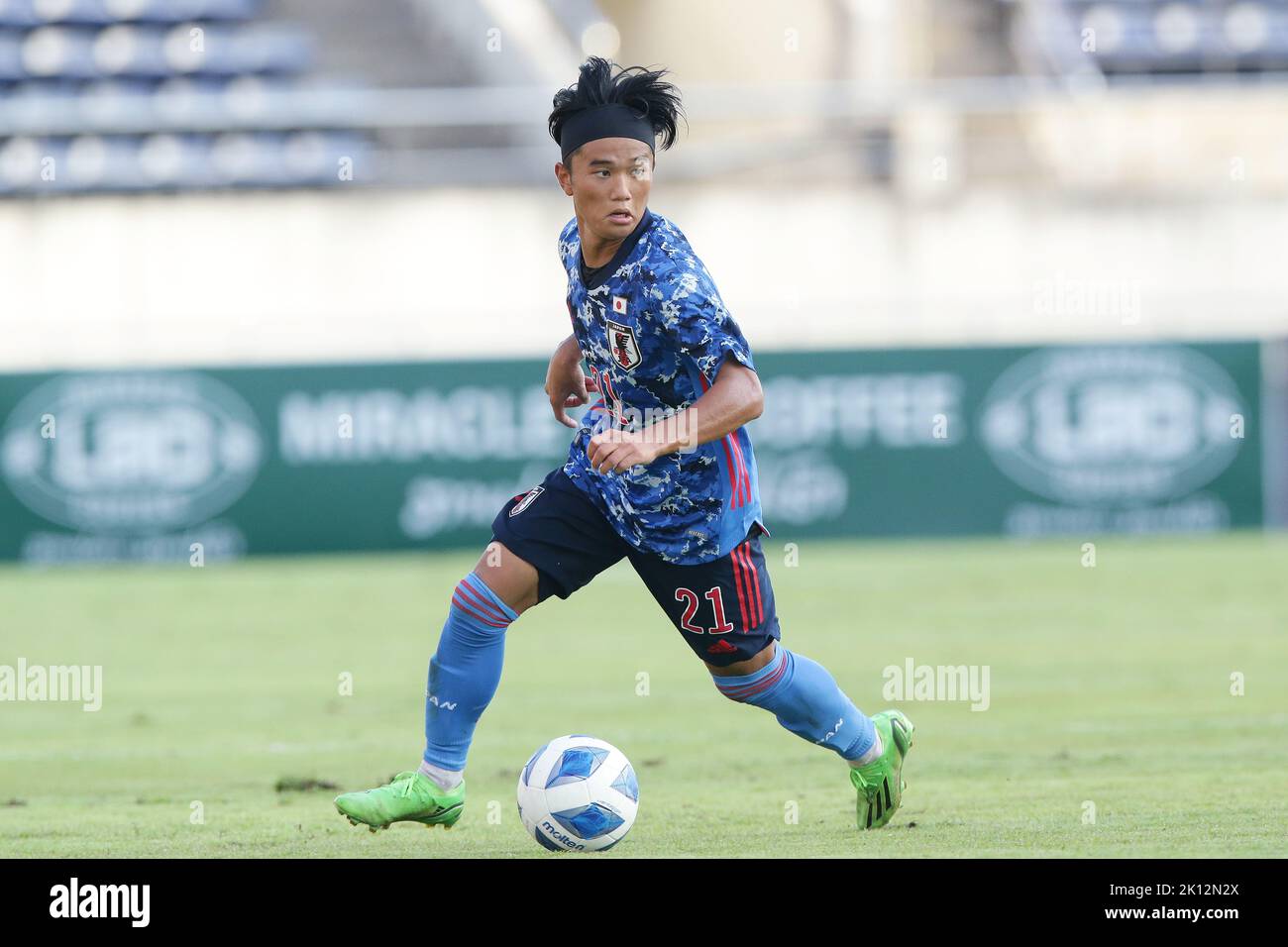 Japan's Jiro Nakamura during the 2023 AFC U-20 Asian Cup qualification ...
