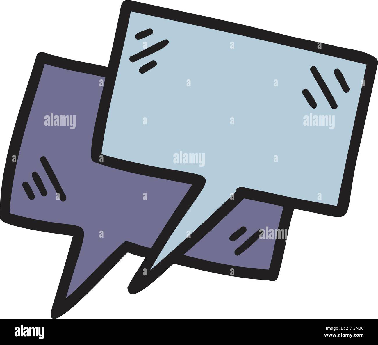 Hand Drawn speech box illustration isolated on background Stock Vector ...