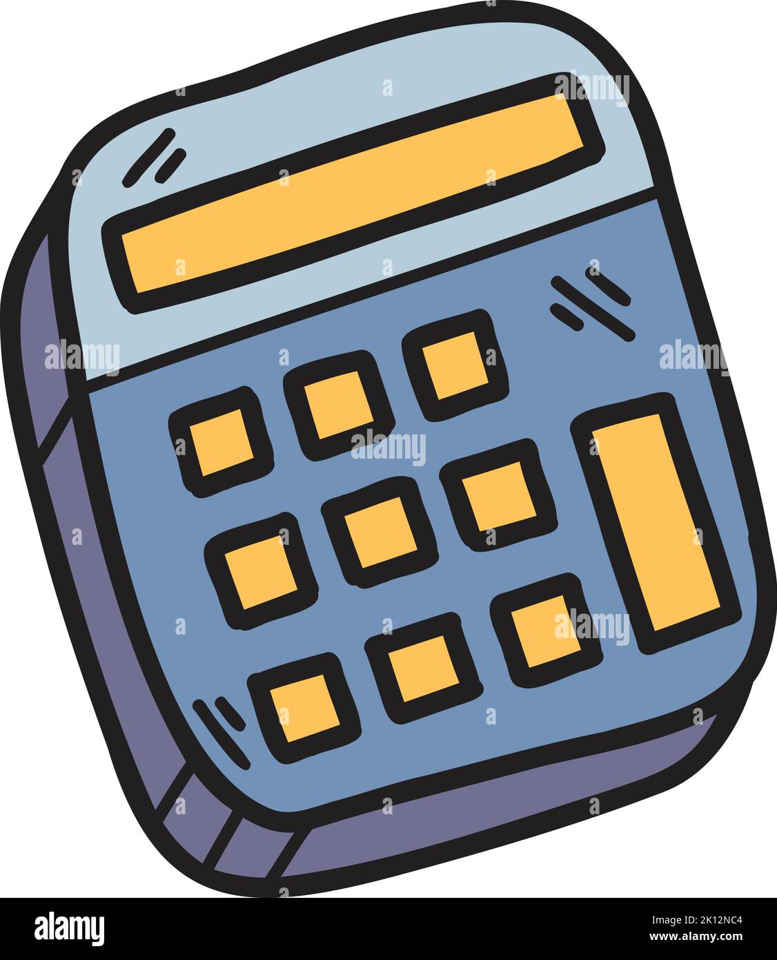 Hand Drawn calculator illustration isolated on background Stock Vector ...