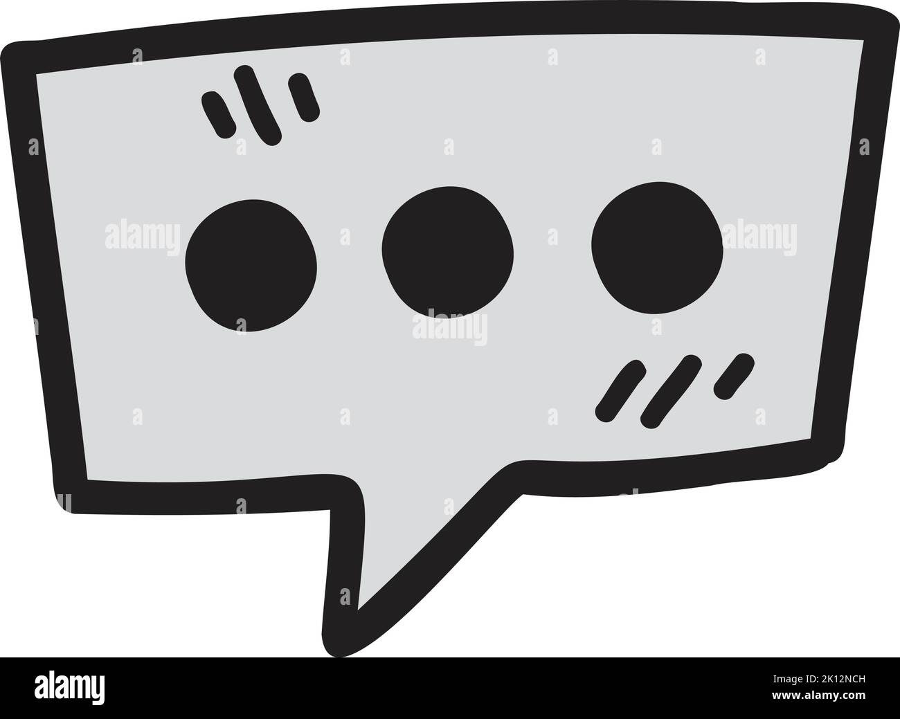 Hand Drawn speech box illustration isolated on background Stock Vector ...