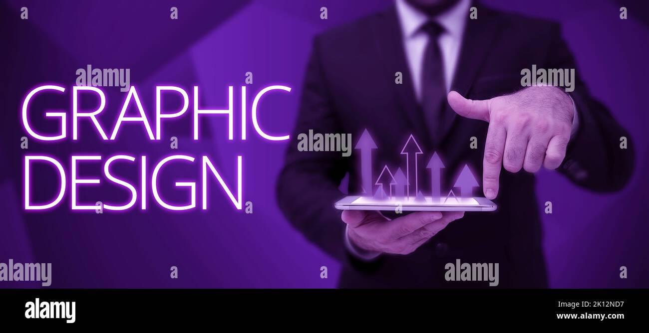 Writing displaying text Graphic Designart or skill of combining text and pictures in ...