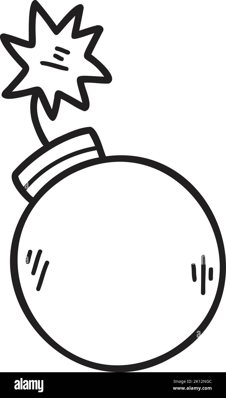 Hand Drawn bomb illustration isolated on background Stock Vector Image ...