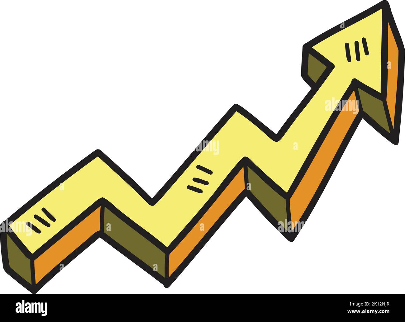 Hand Drawn up arrow illustration isolated on background Stock Vector ...