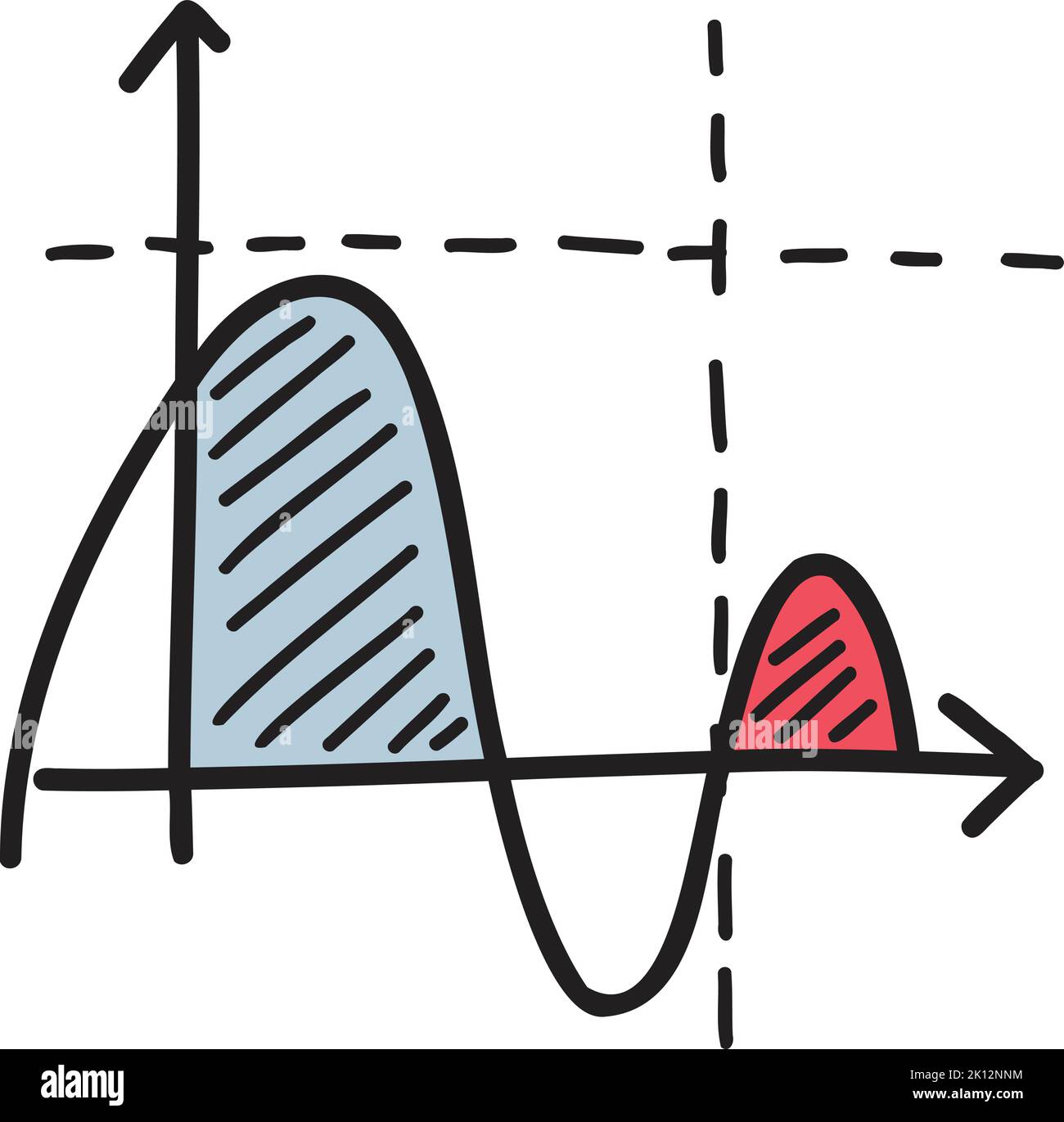 Hand Drawn graph illustration isolated on background Stock Vector Image ...