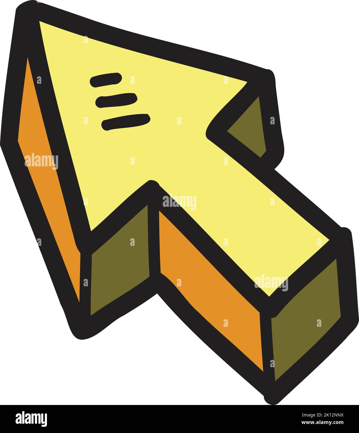 Hand Drawn up arrow illustration isolated on background Stock Vector ...