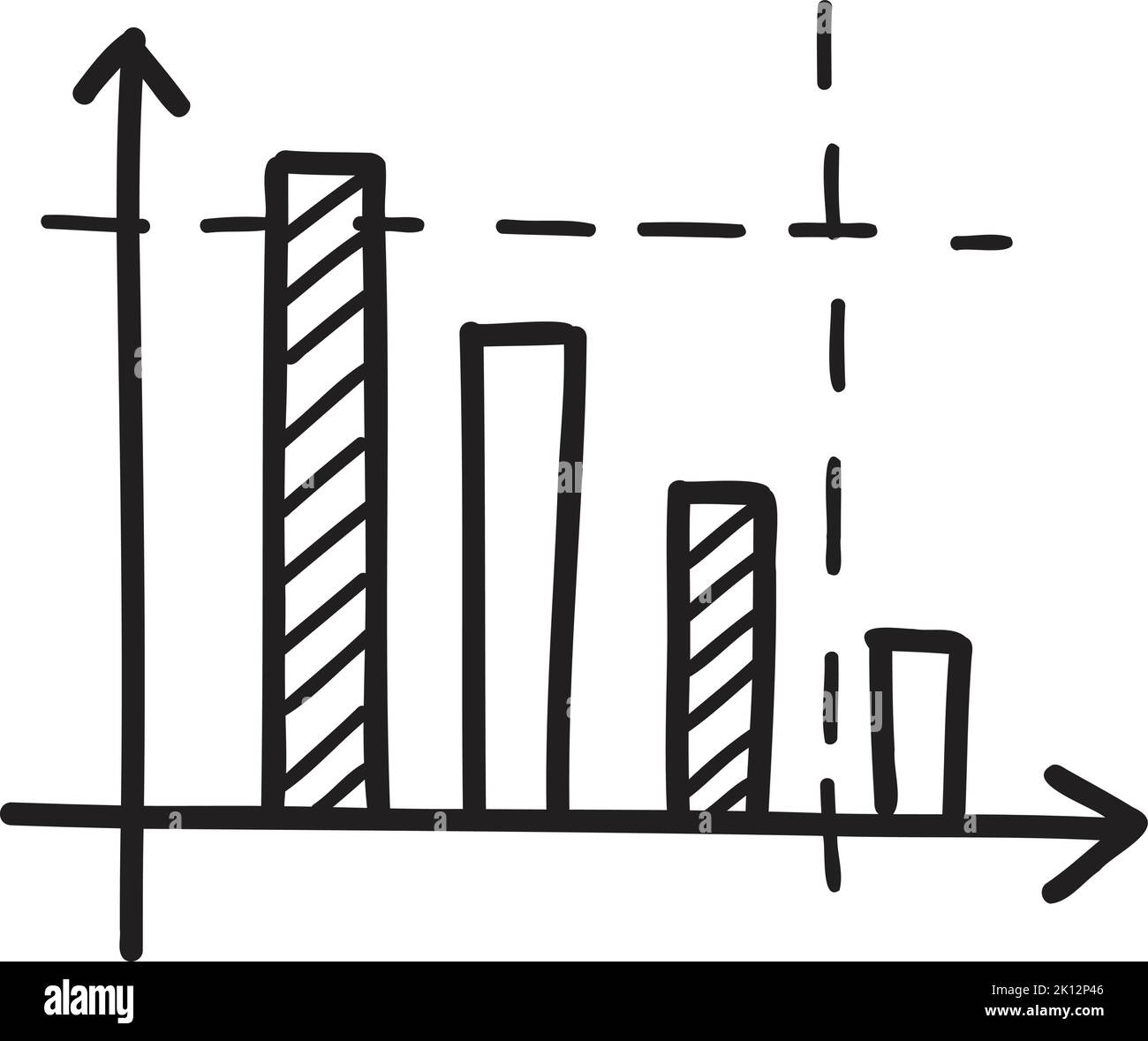 Hand Drawn graph illustration isolated on background Stock Vector Image & Art - Alamy