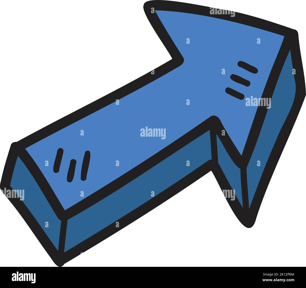 Hand Drawn up arrow illustration isolated on background Stock Vector ...