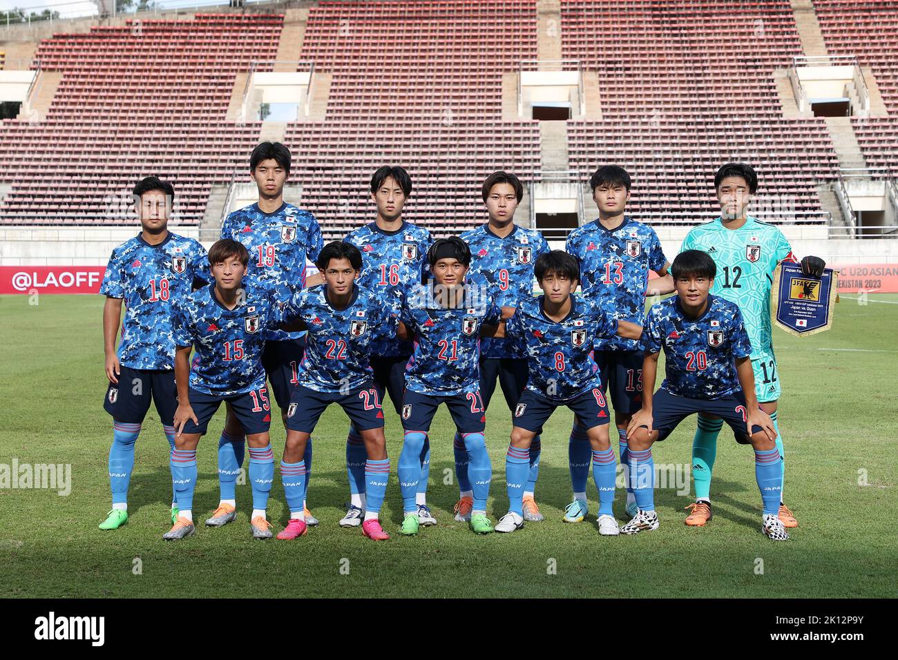 Japan team group line-up pose before the 2023 AFC U-20 Asian Cup ...