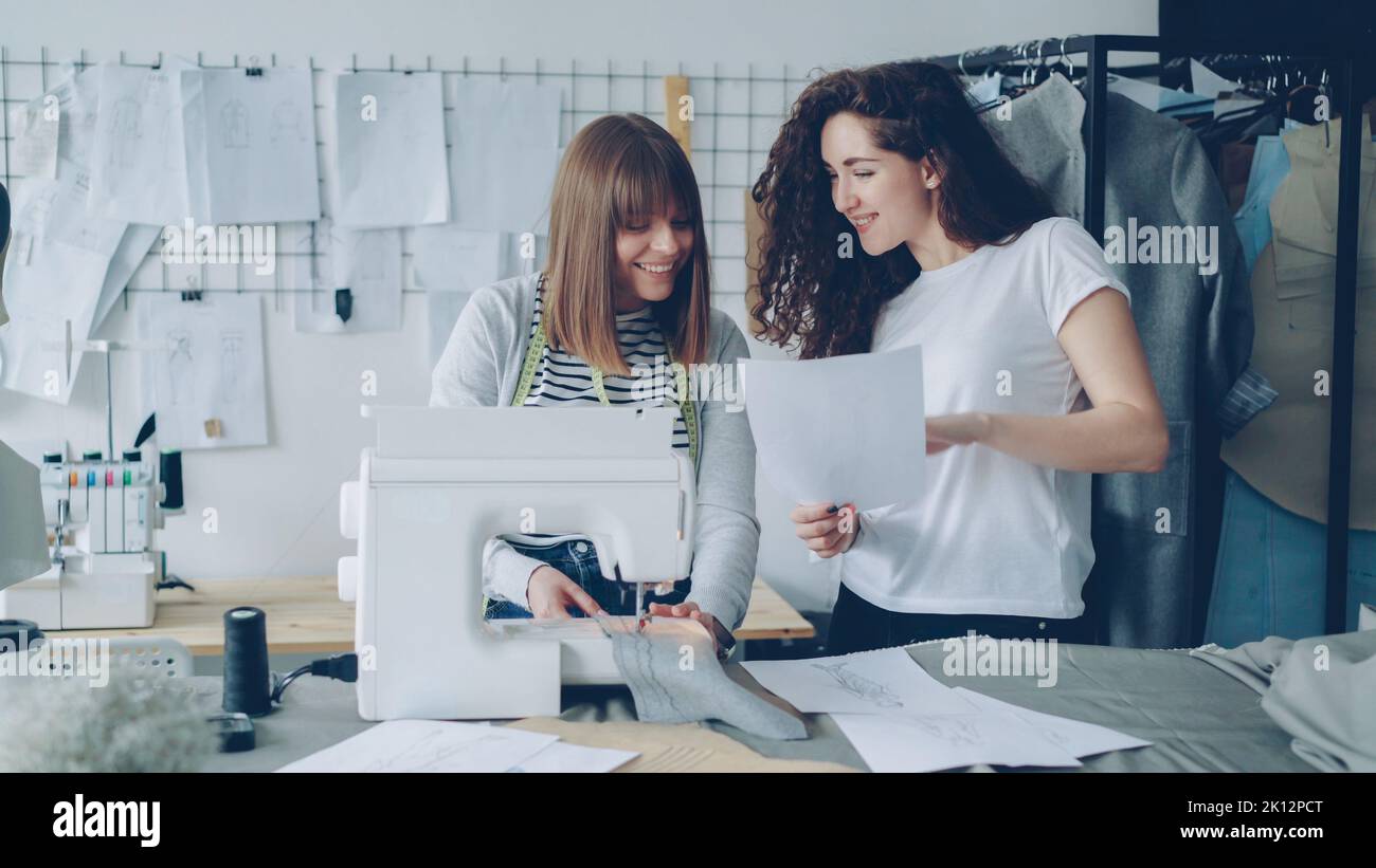 Women stitching in small workshop hi-res stock photography and images ...