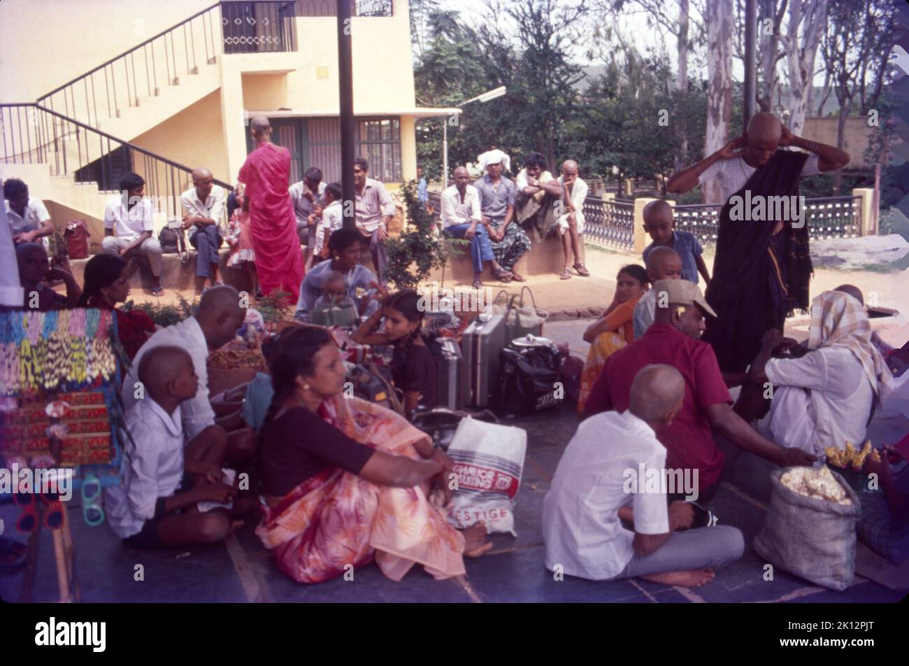 Tirupati Temple, Pilgrims Resting Stock Photo - Alamy