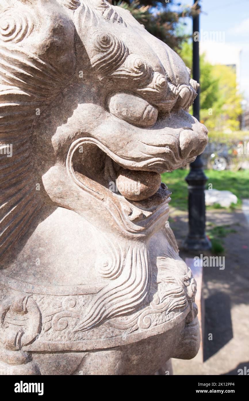 Face of chinese lion hi-res stock photography and images - Alamy