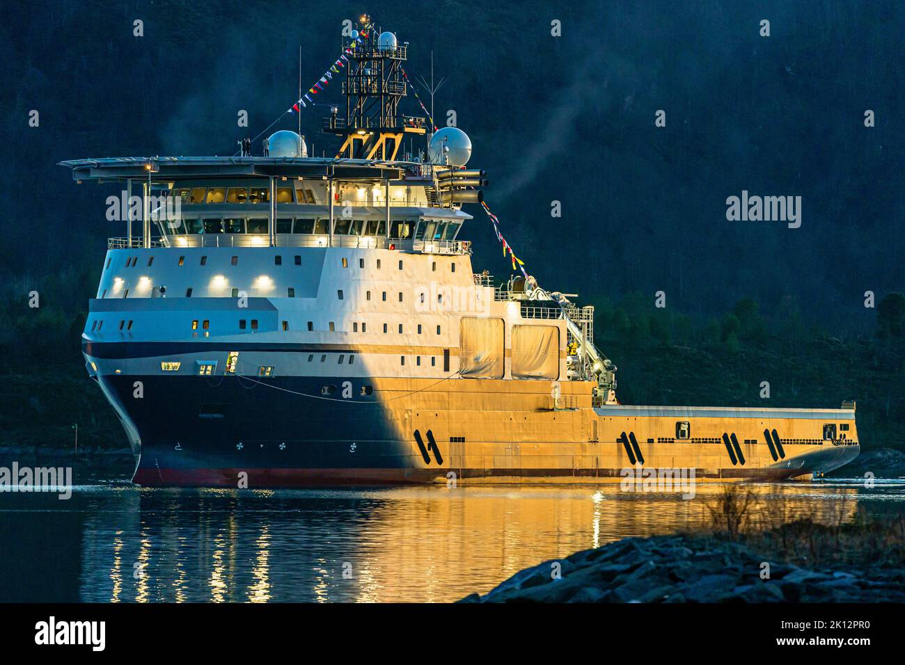 Offshore new vessel Island Victory sailing on her first trip with her ...