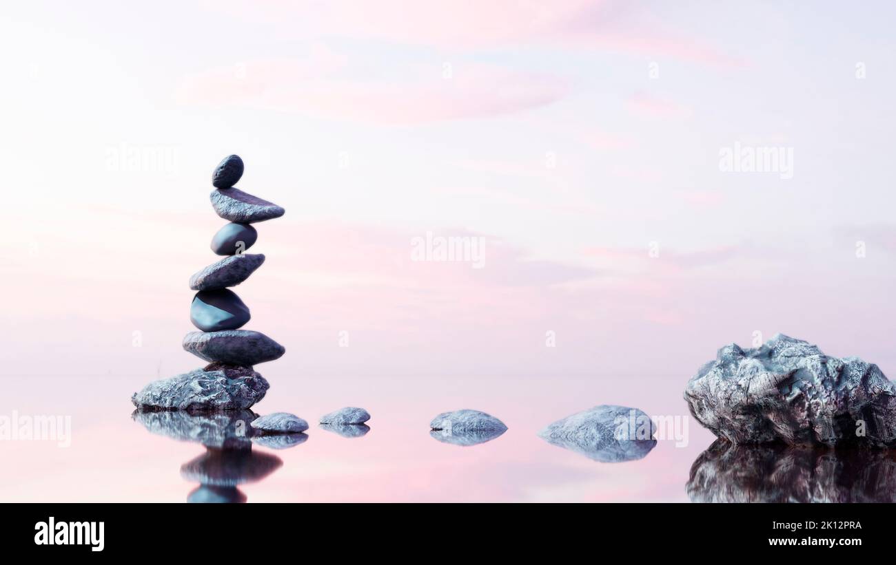 pyramid stones in the water brings good luck, zen stones, latza, troll ...